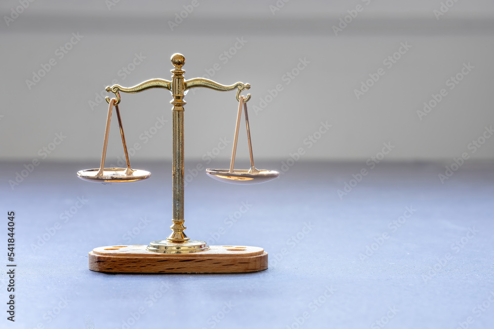 A Bronze balance scale isolated or Weighing Balance Machine. Concept ...