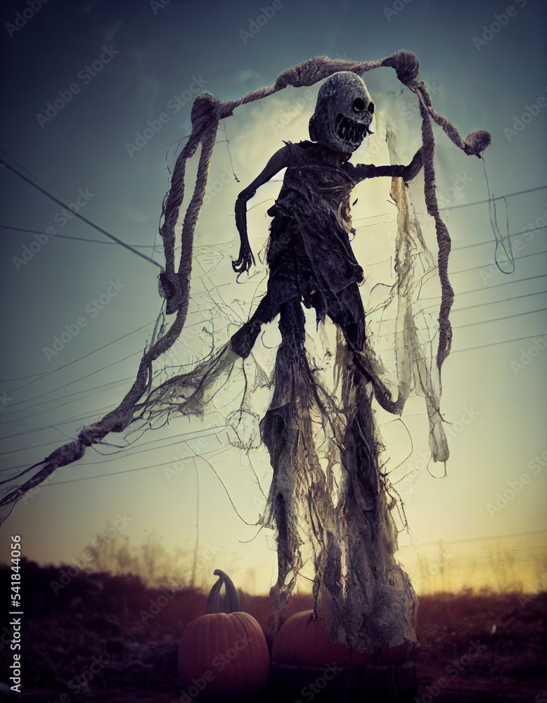 A spooky ghost illustration generated with Artificial Intelligence ...