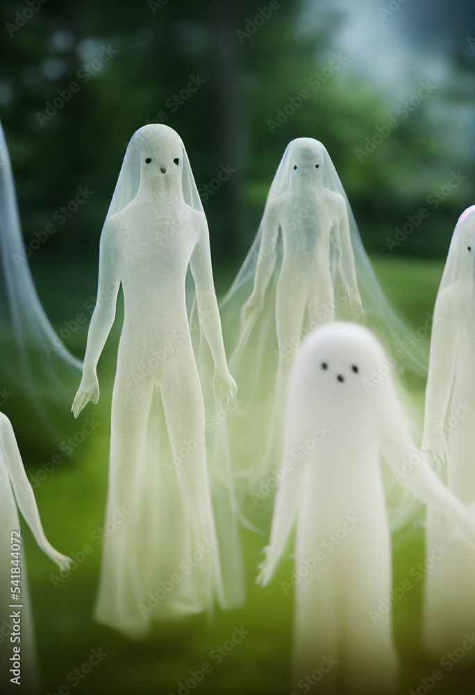 A spooky ghost illustration generated with Artificial Intelligence ...