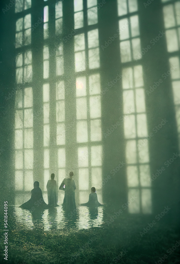 A spooky ghost illustration generated with Artificial Intelligence ...