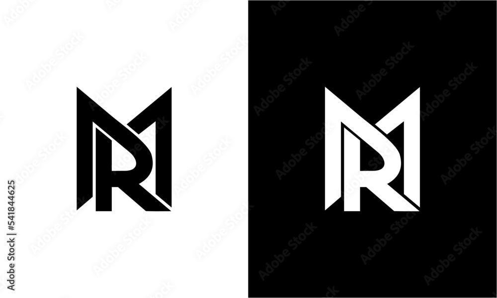 letter mr logo design Stock Vector | Adobe Stock