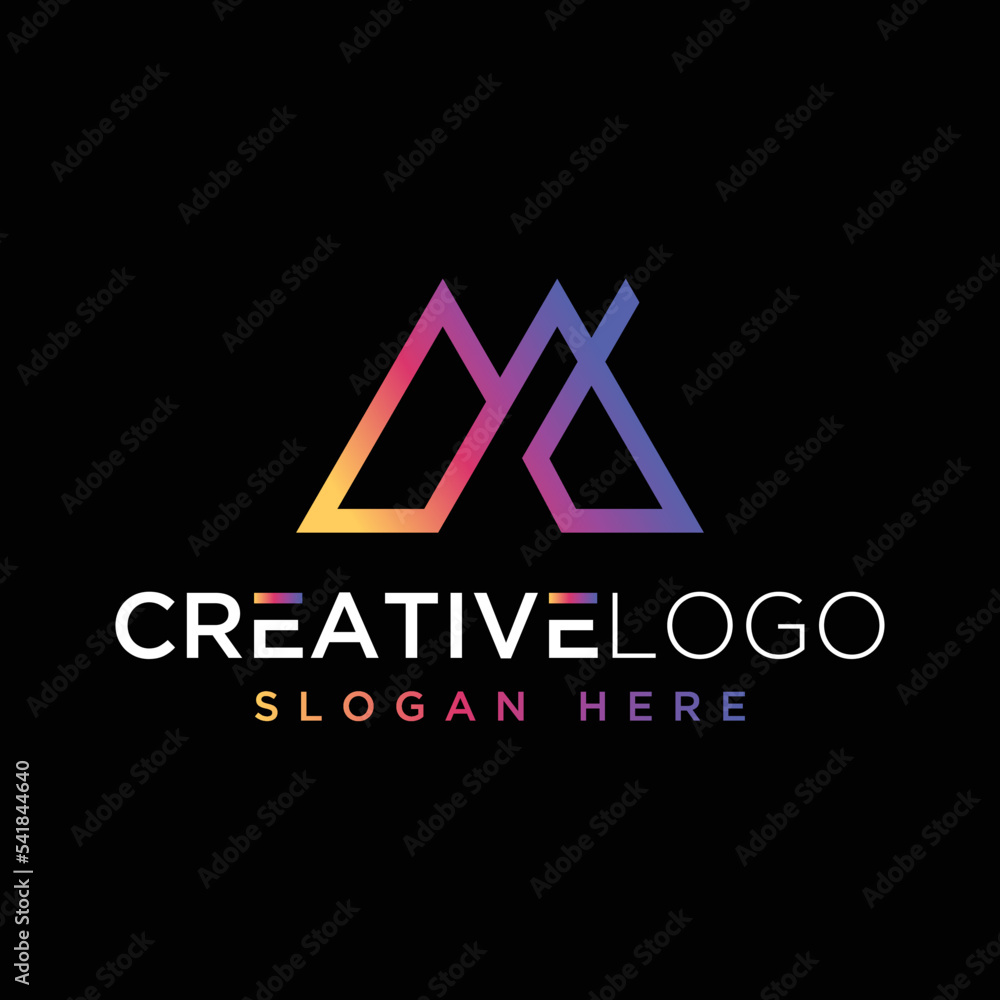 Vector graphic of M logo design template Stock Vector | Adobe Stock