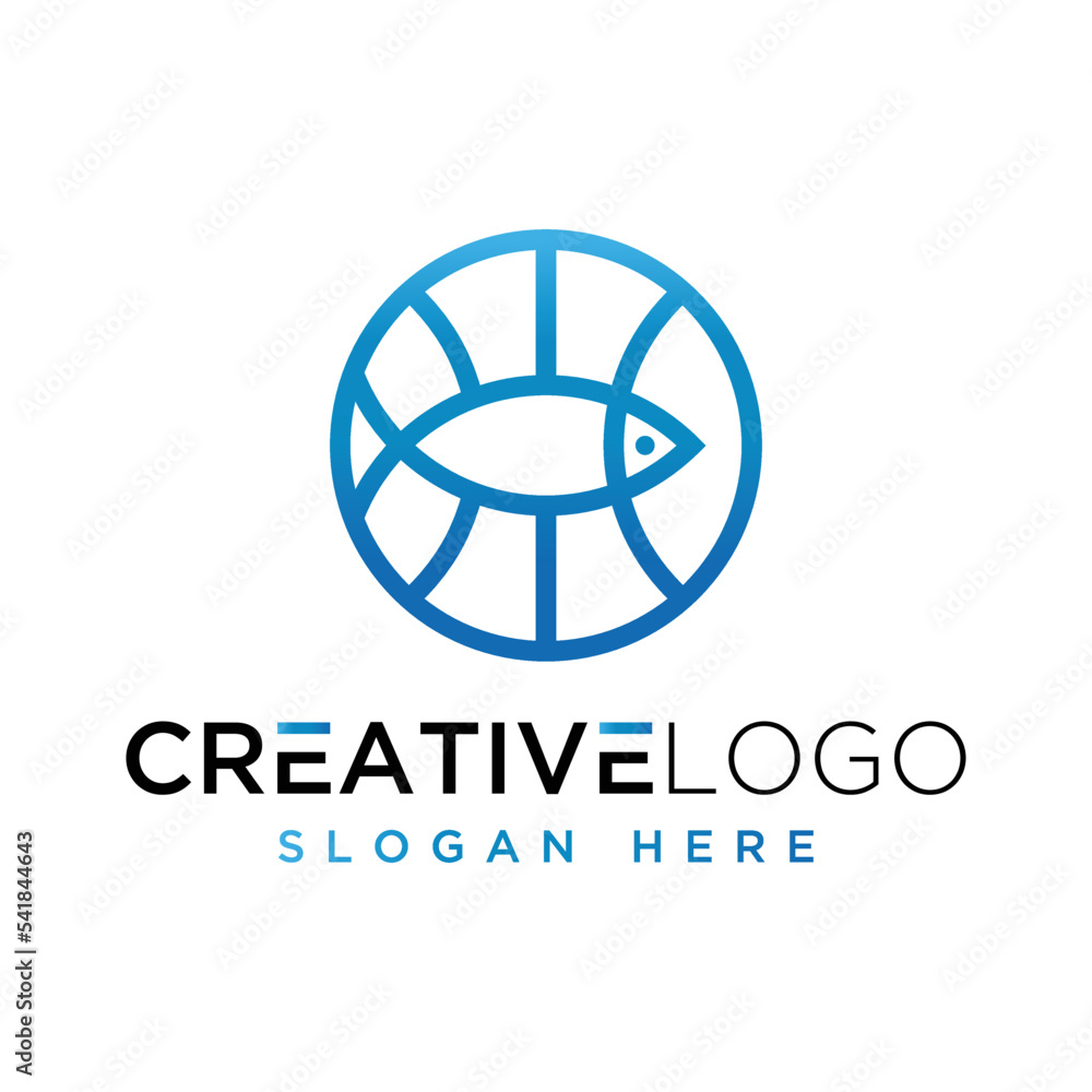 Vector graphic of fish logo design template Stock Vector | Adobe Stock