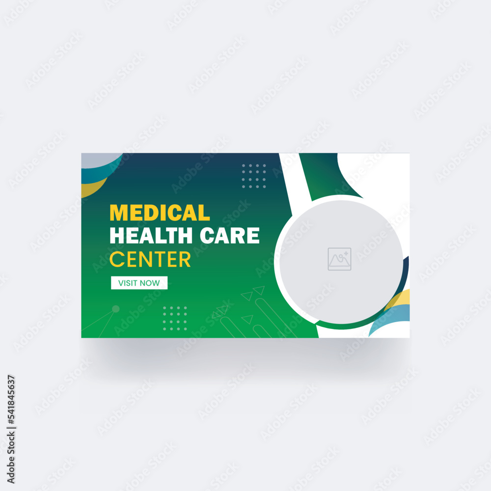 Medical healthcare video thumbnail and web banner for hospital clinic ...