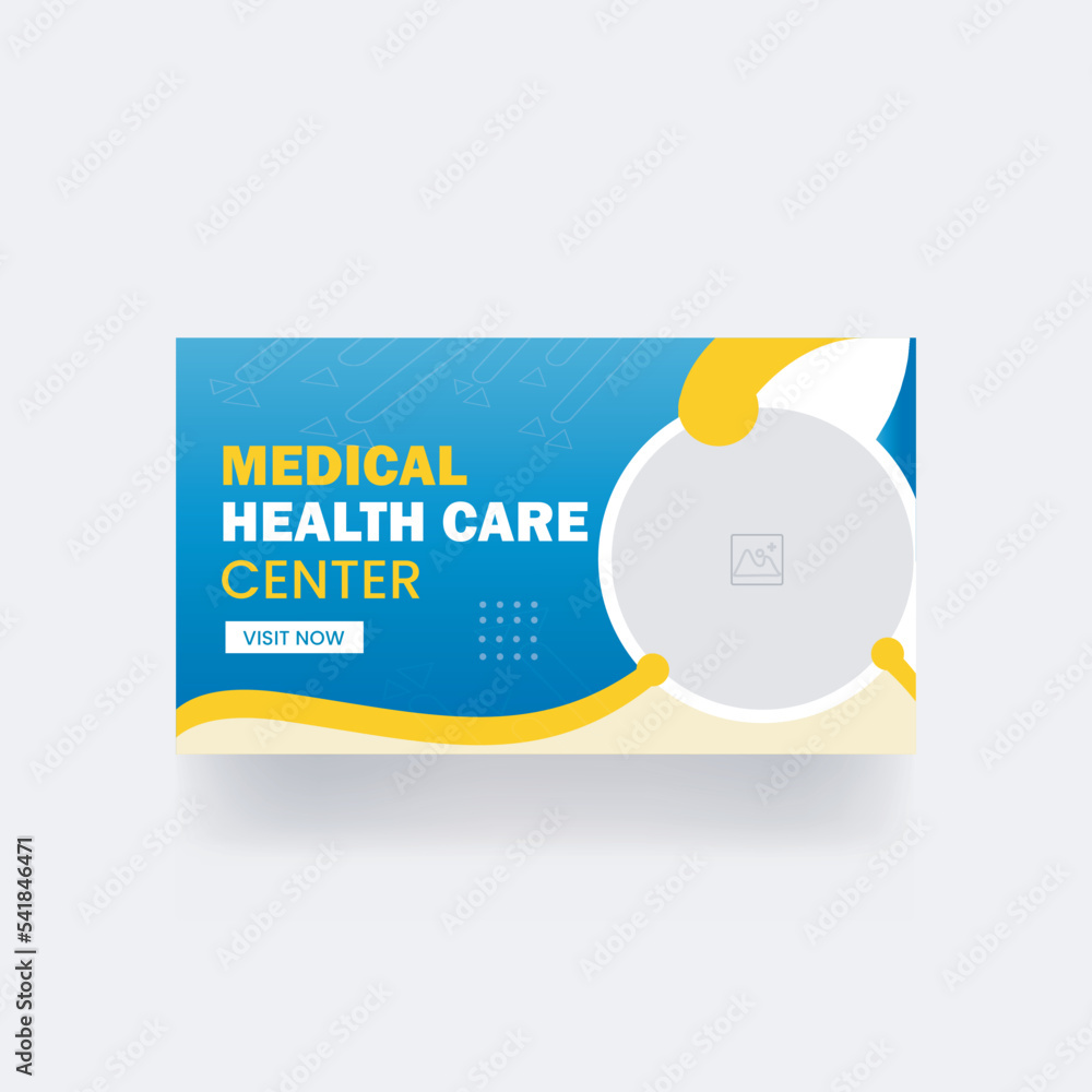 Medical healthcare video thumbnail and web banner for hospital clinic ...
