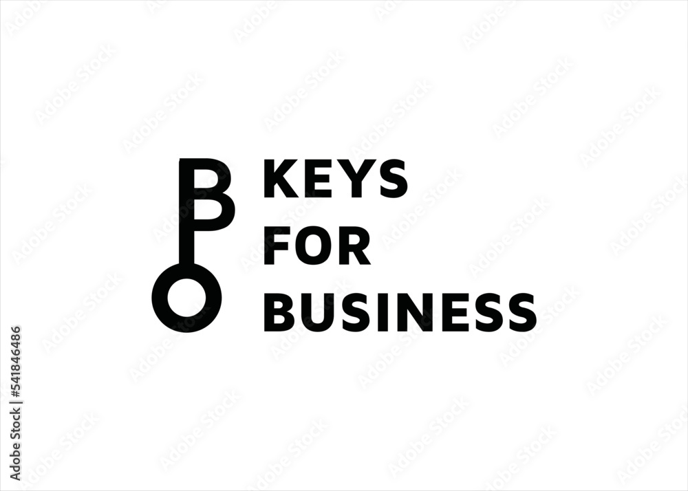 letter b logo key business Stock Vector | Adobe Stock