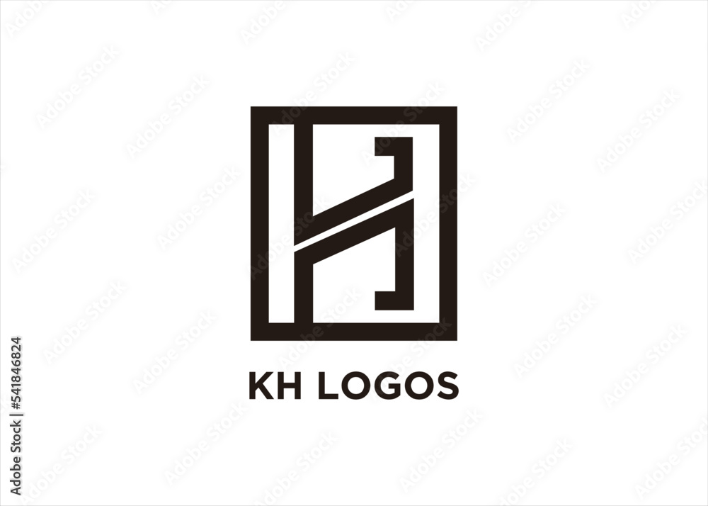 kh logo design template Stock Vector | Adobe Stock