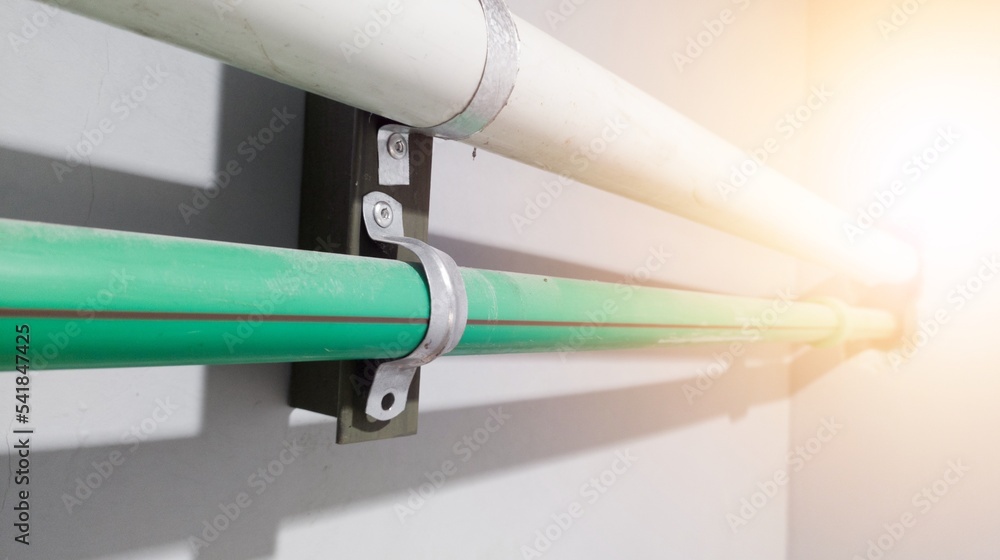 Instalation ppr pipe on indoor. Stock-Foto | Adobe Stock