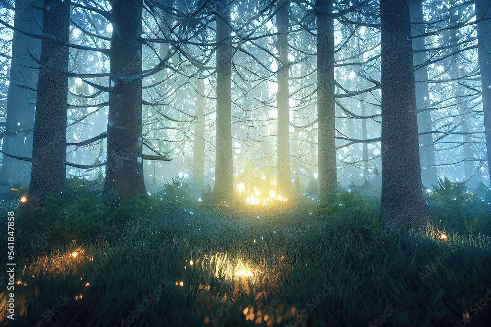 foret de noël Stock Illustration | Adobe Stock