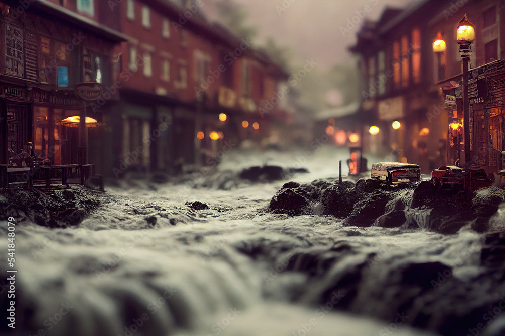 inondation Stock Illustration | Adobe Stock