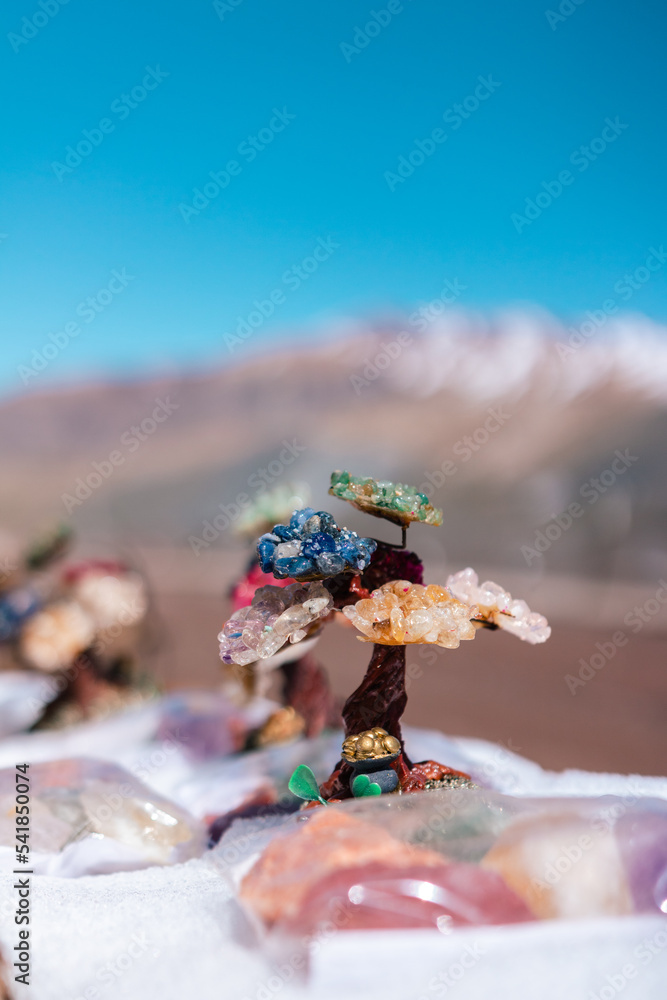 Multicolor quartz tree in the montain Stock Photo | Adobe Stock