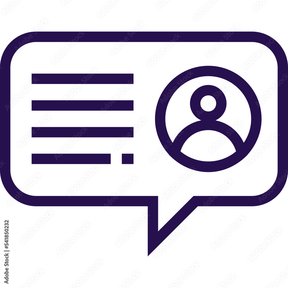 profile information line icon Stock Vector | Adobe Stock