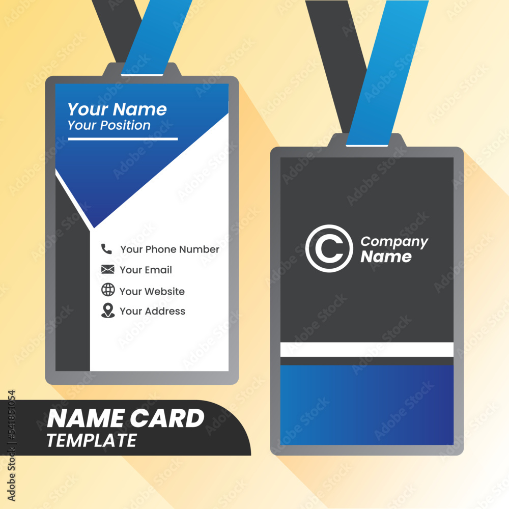 Vector Modern Creative and Clean Name Card Template Stock Vector ...