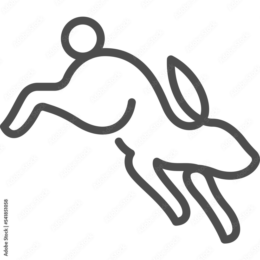 rabbit continuous line art style vector illustration. Mono lineal ...