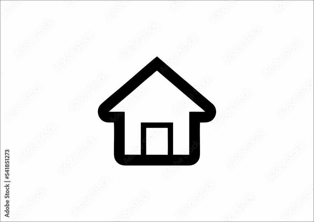 Home symbol in white background, illustration of home icon symbol in ...