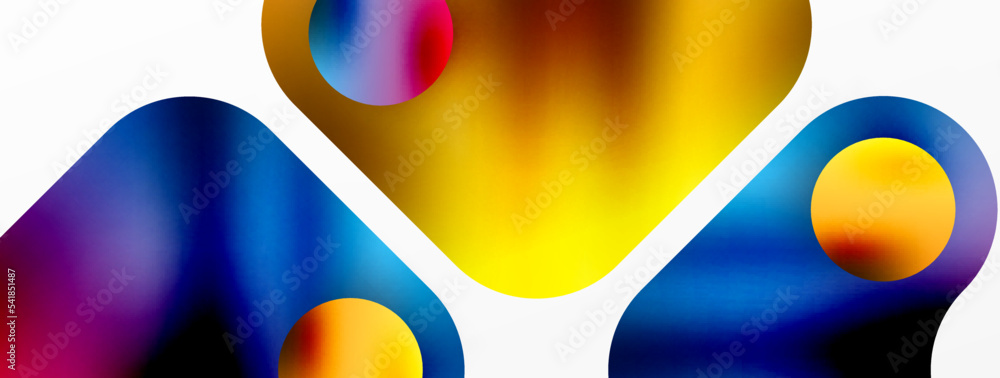 Round shapes and circle geometric abstract background. Vector ...