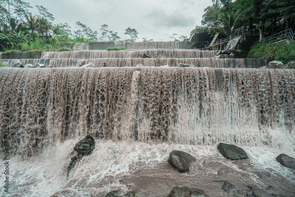 This river dam has six levels, it also functions as a sabo dam for the ...