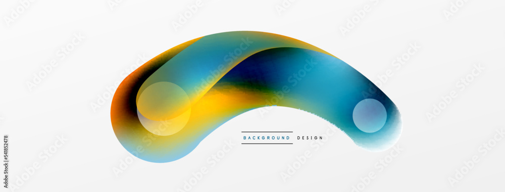 Fluid abstract background. Liquid color gradients composition. Round ...