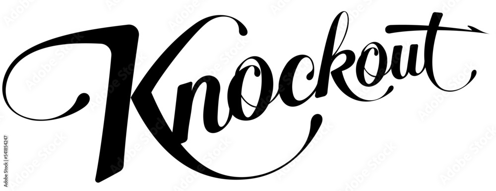 Knockout Custom Calligraphy Text Stock Vector Adobe Stock