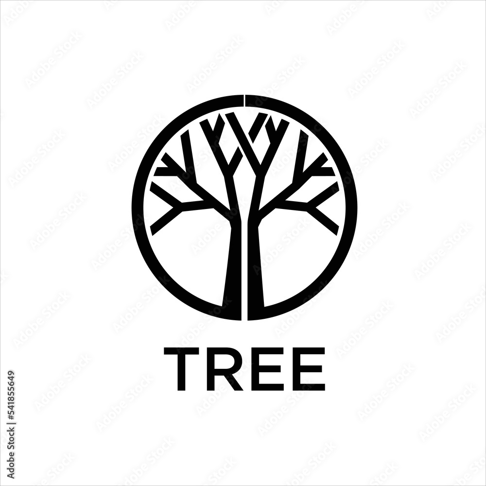 Tree Logo Design Template Stock Vector | Adobe Stock
