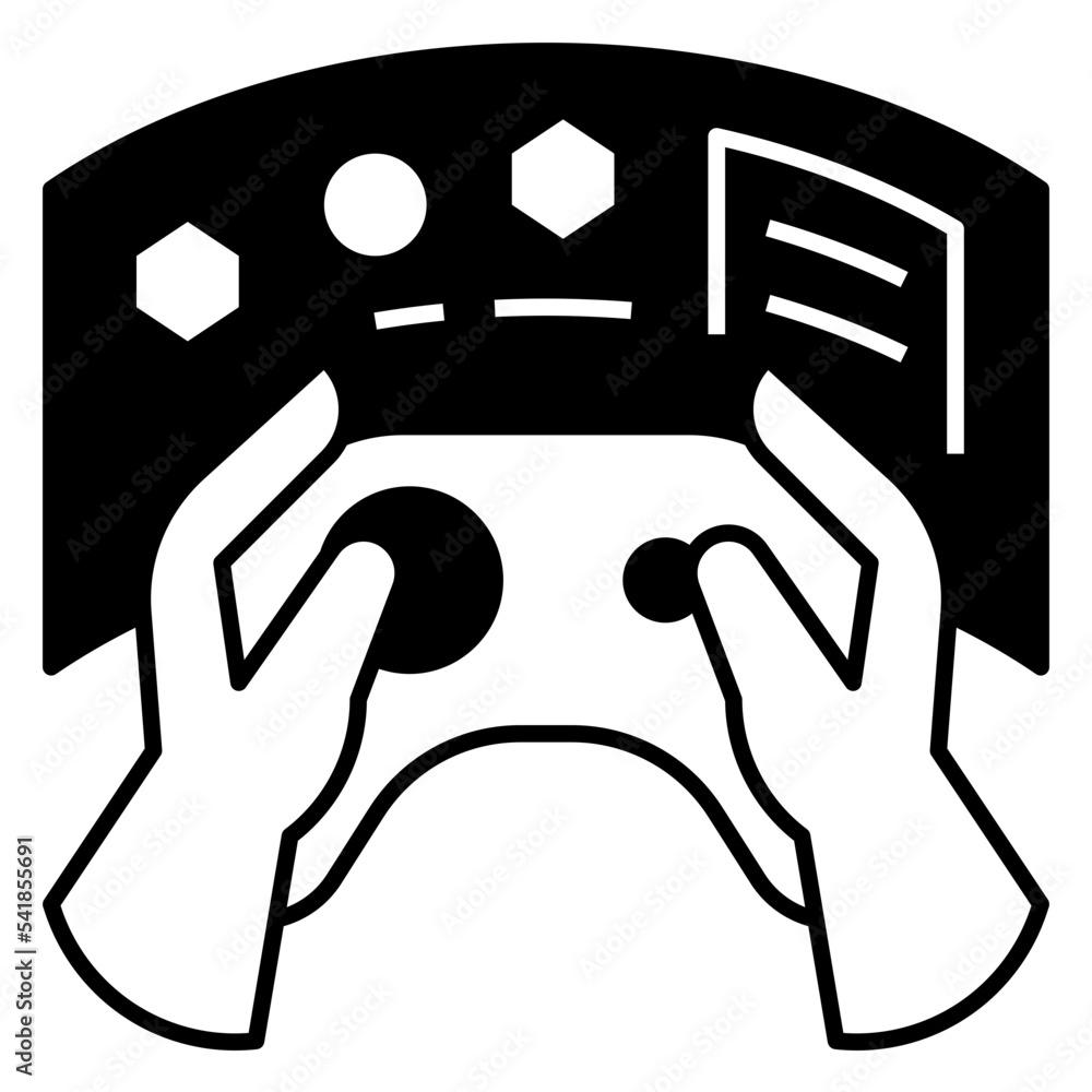 gaming virtual icon Stock-Vektorgrafik | Adobe Stock