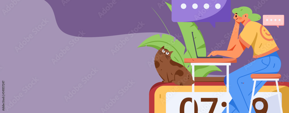 Living room home rest character scene flat vector concept operation ...