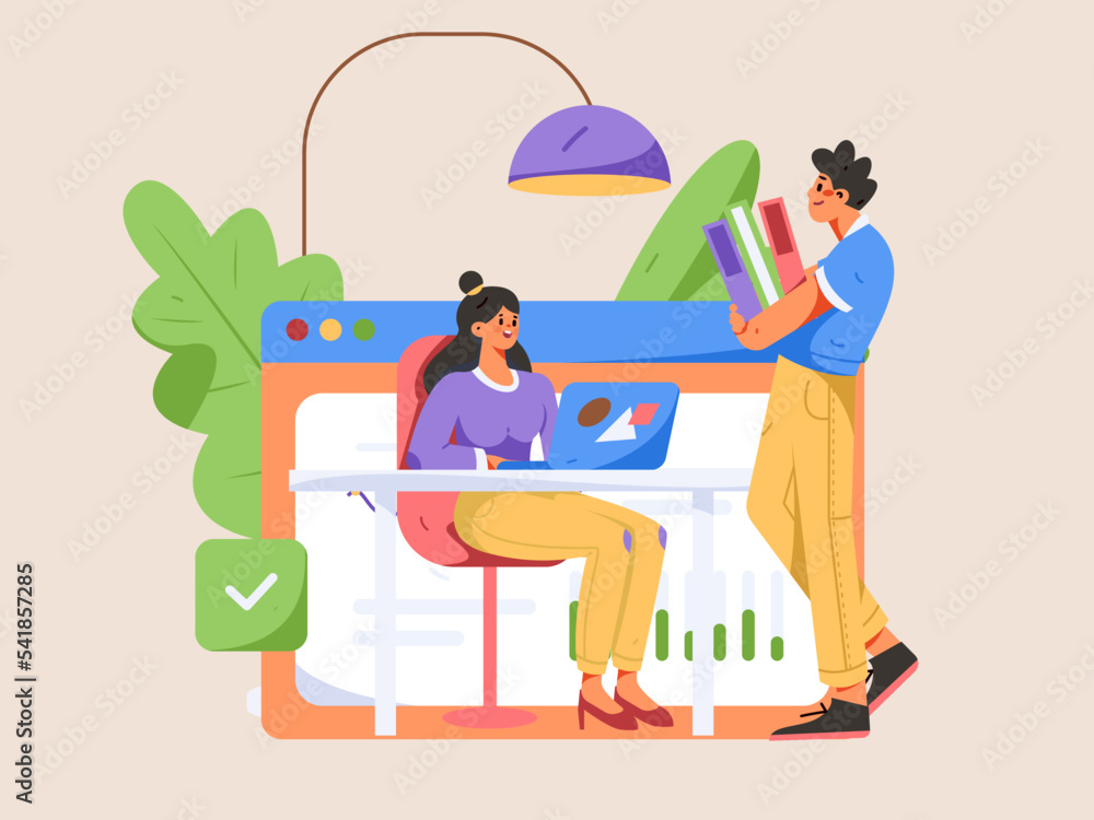 Living room home rest character scene flat vector concept operation ...