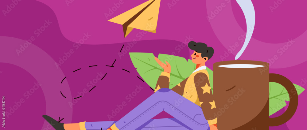 Living room home rest character scene flat vector concept operation ...