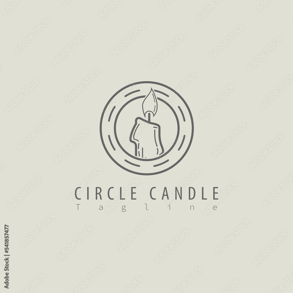 Candle logo design template Stock Vector | Adobe Stock