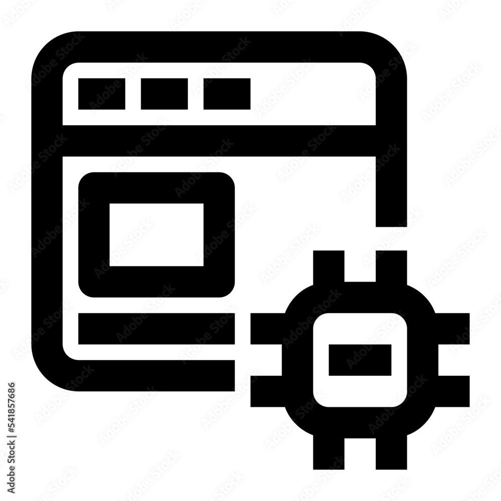 Icon Website With Style Outline Stock Vector | Adobe Stock