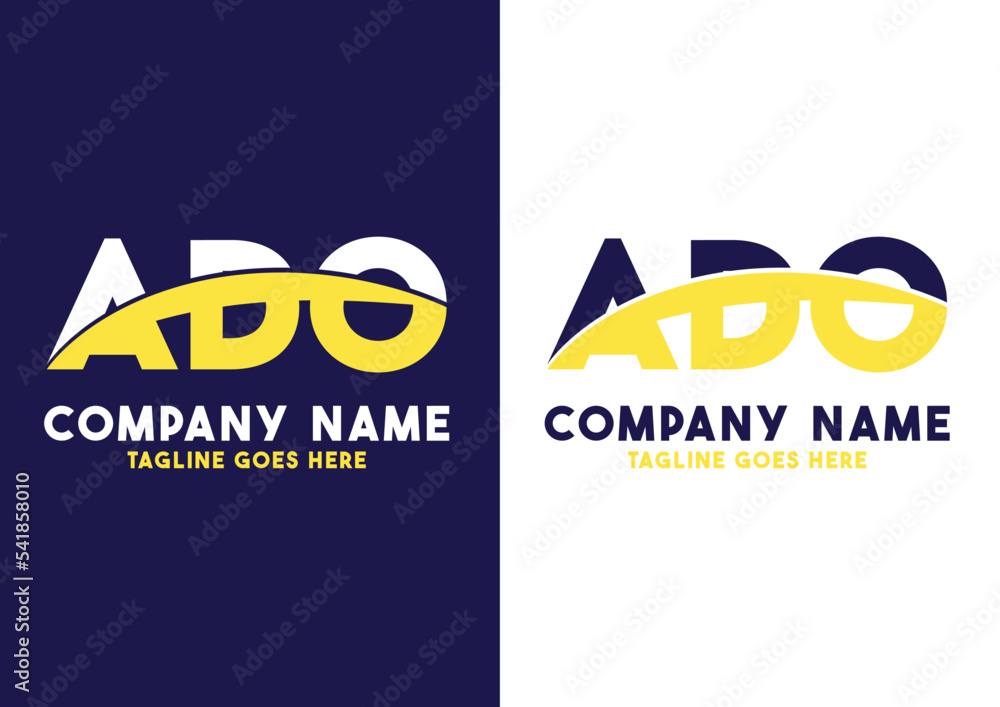 Letter ADO logo design vector template, ADO logo Stock Vector | Adobe Stock