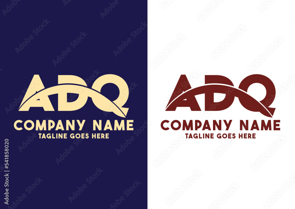 Letter ADQ logo design vector template, ADQ logo Stock-Vektorgrafik ...