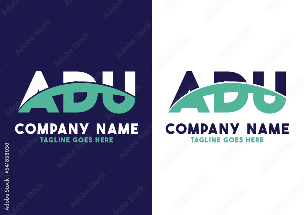 Letter ADU logo design vector template, ADU logo Stock Vector | Adobe Stock