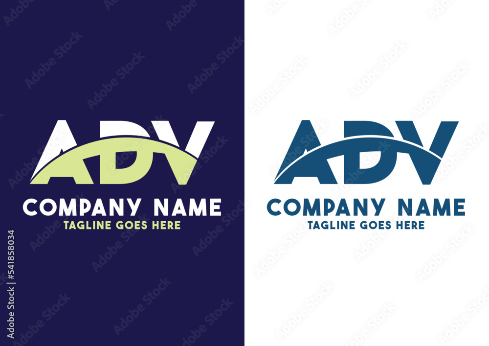 Letter ADV logo design vector template, ADV logo Stock Vector | Adobe Stock