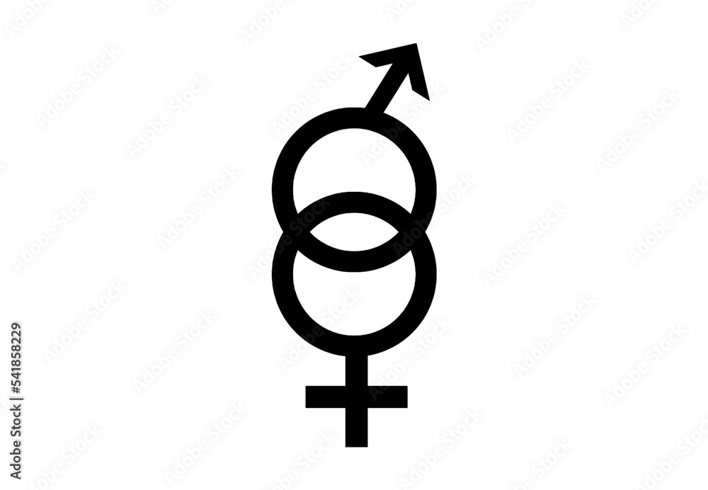 HeteroSexual Orientation Icon Symbol Silhouette Style Shape Sign Logo ...