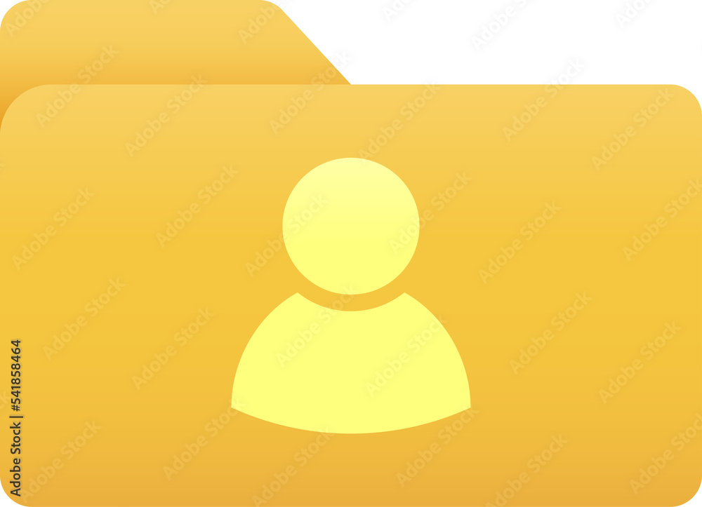 Folder with person symbol, Folder icon. Stock Illustration | Adobe Stock