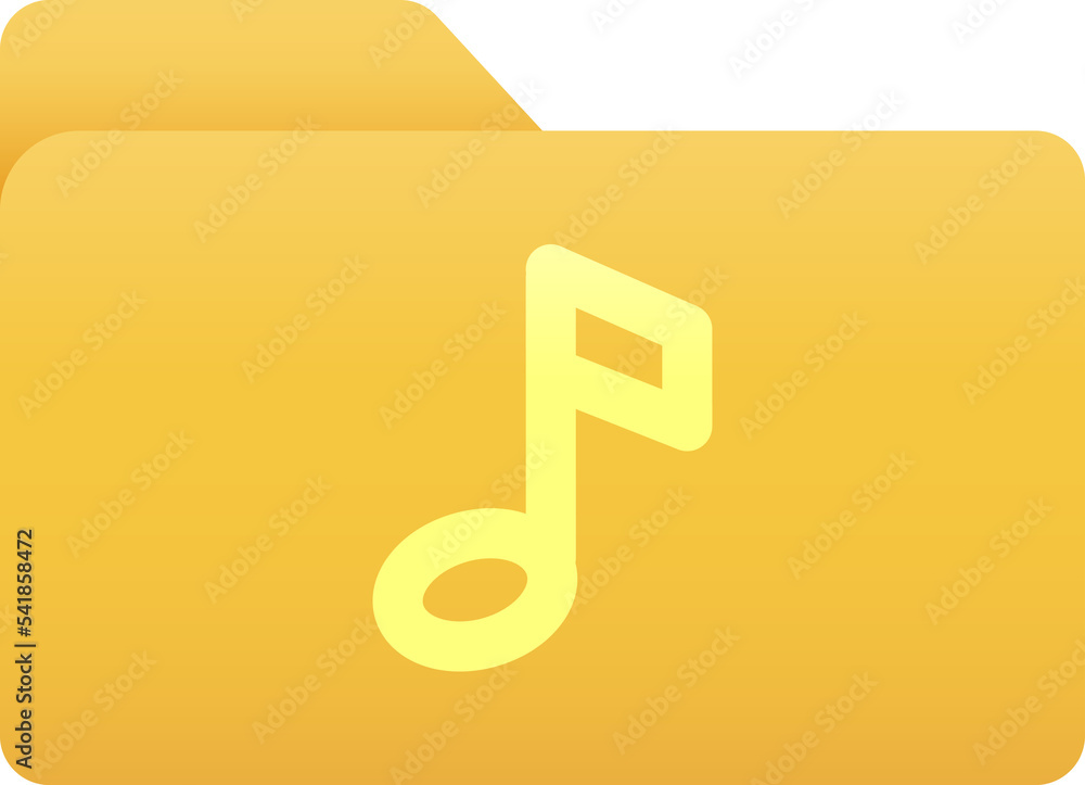 Folder with note symbol, Folder icon. Stock Illustration | Adobe Stock