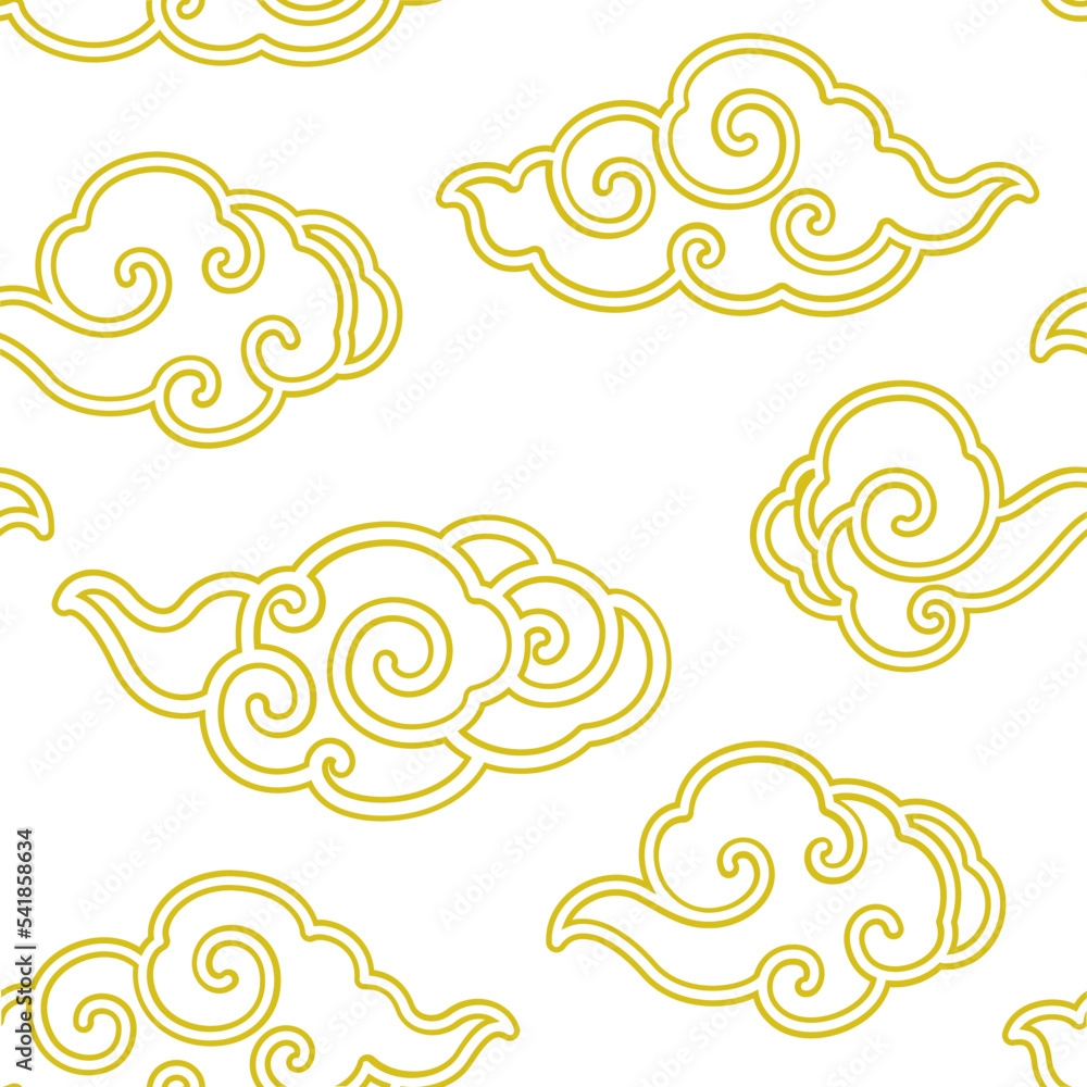 cloud seamless pattern vector Stock Vector | Adobe Stock