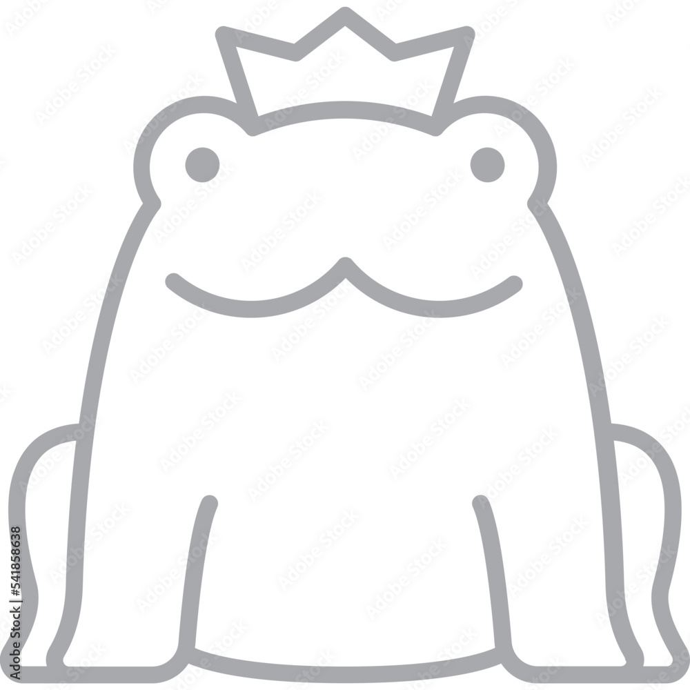frog prince line icon Stock Vector | Adobe Stock