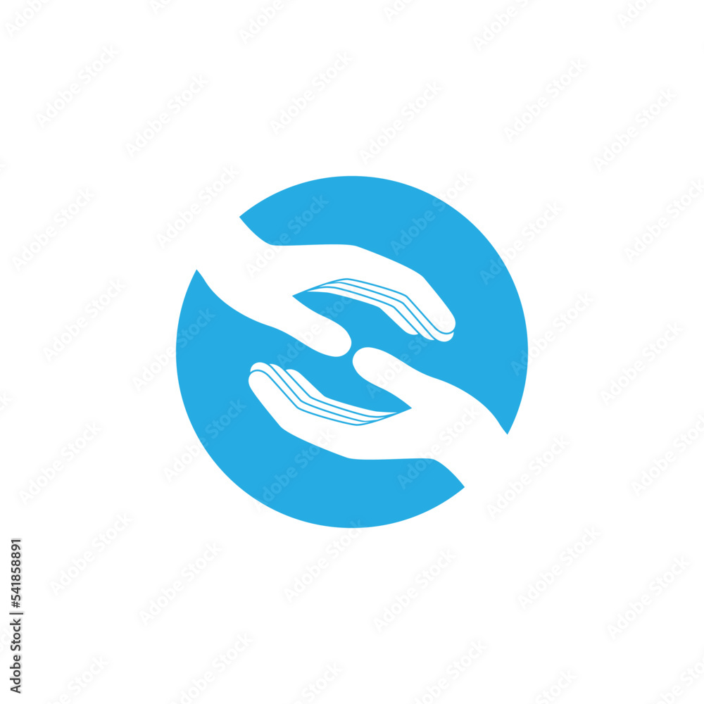 open hand logo vektor Stock Vector | Adobe Stock