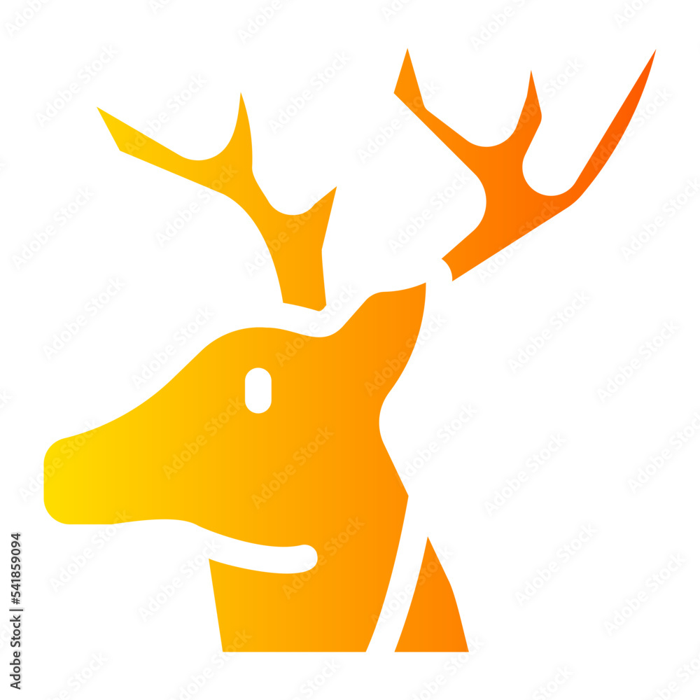 Vecteur Stock deer gradient icon | Adobe Stock