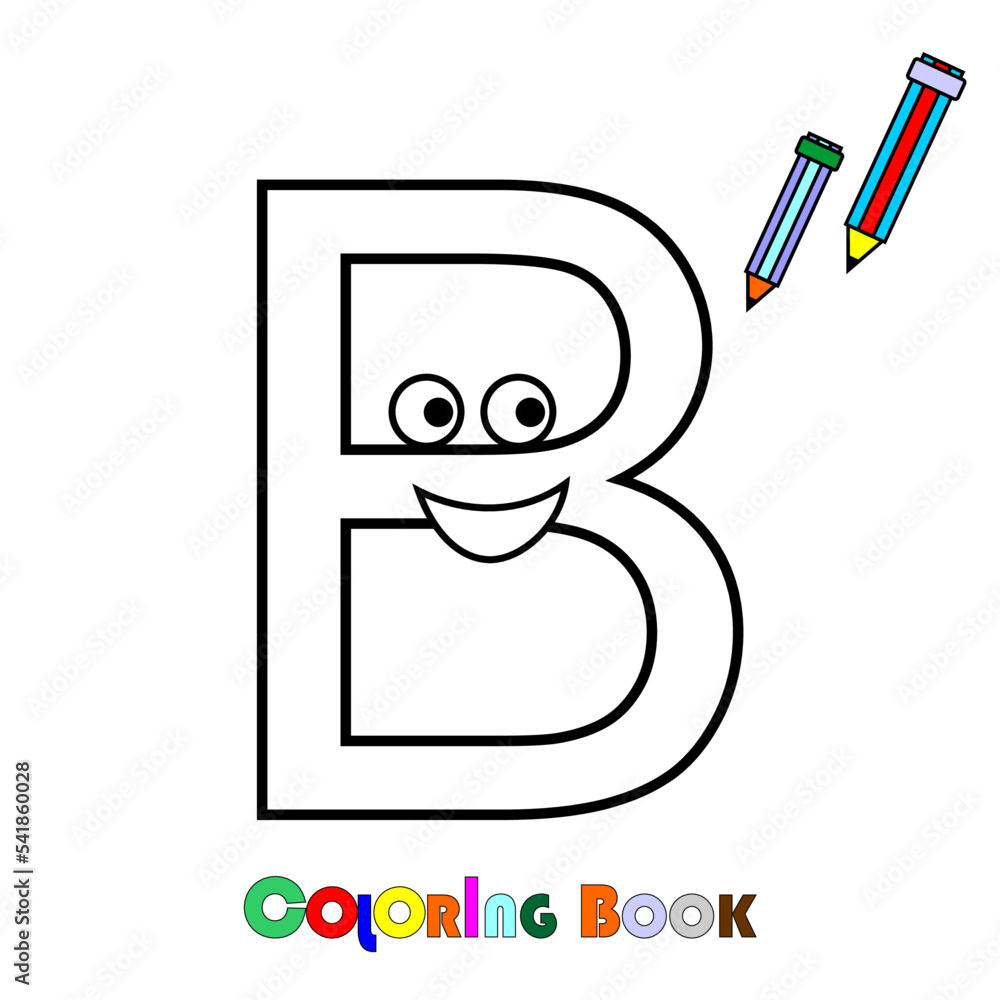 ABCD Alphabet. Coloring book vector. Education and fun for children's ...