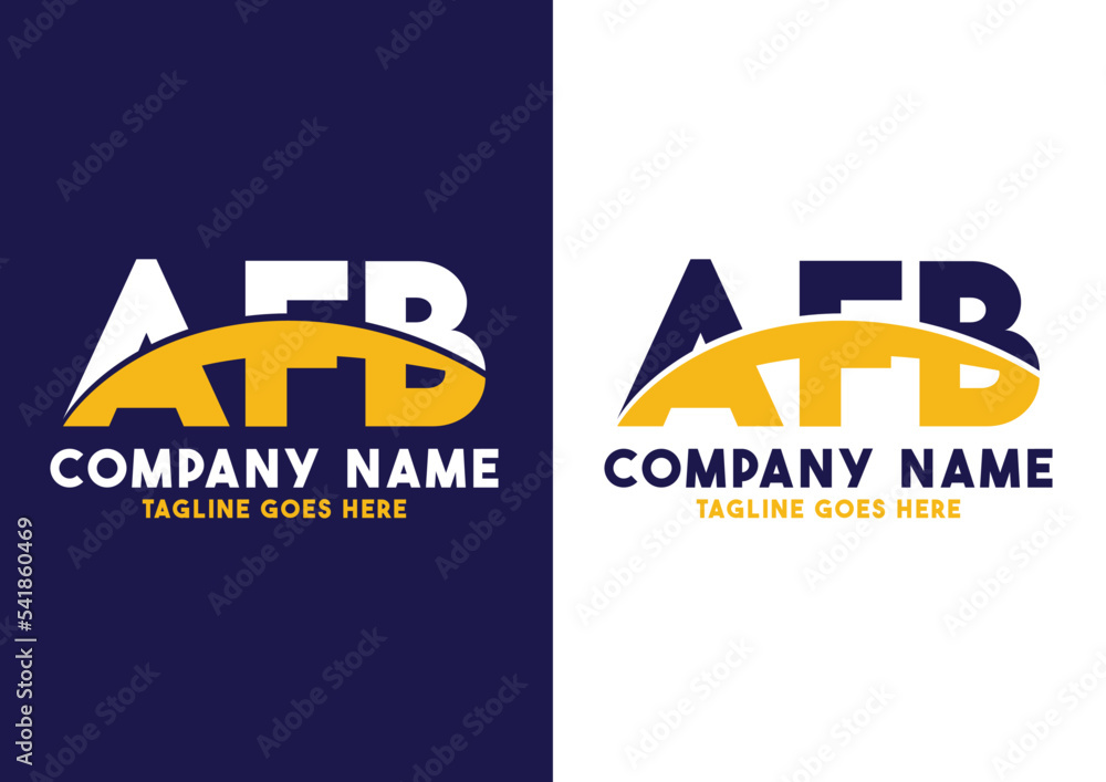 Letter AFB logo design vector template, AFB logo Stock Vector | Adobe Stock