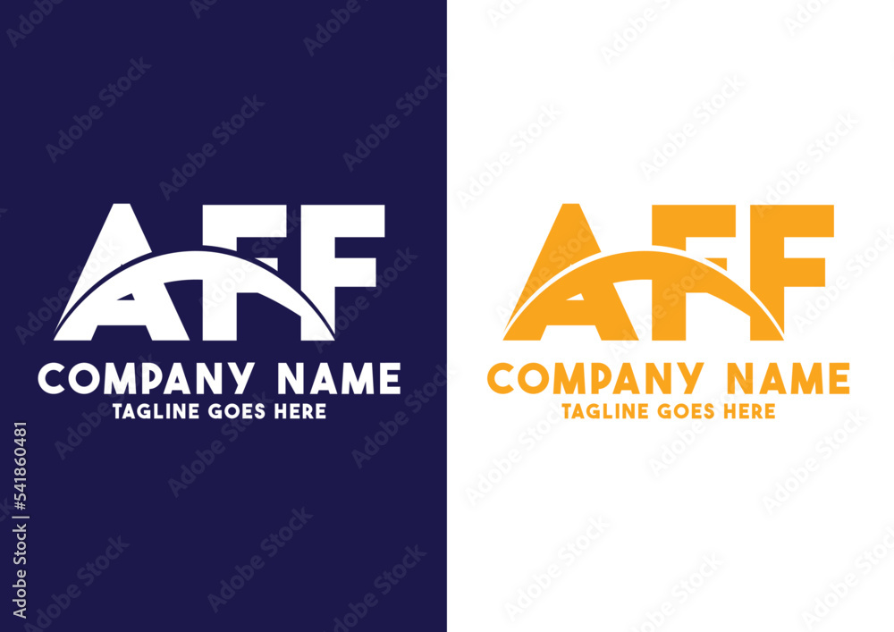 Letter AFF logo design vector template, AFF logo Stock Vector | Adobe Stock
