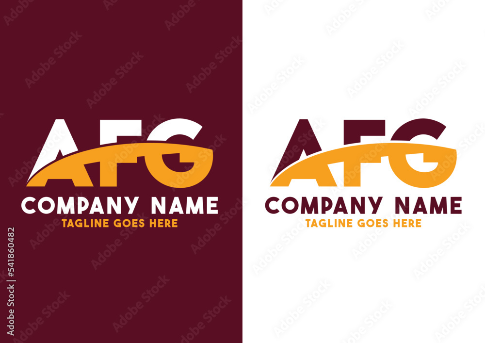 Letter AFG logo design vector template, AFG logo Stock Vector | Adobe Stock
