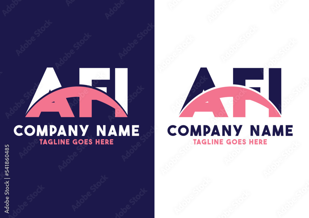 Letter AFI logo design vector template, AFI logo Stock Vector | Adobe Stock