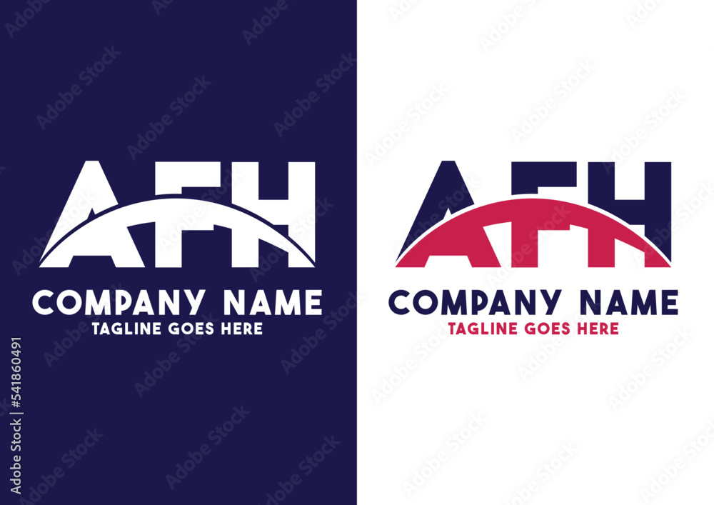 Letter AFH logo design vector template, AFH logo Stock Vector | Adobe Stock
