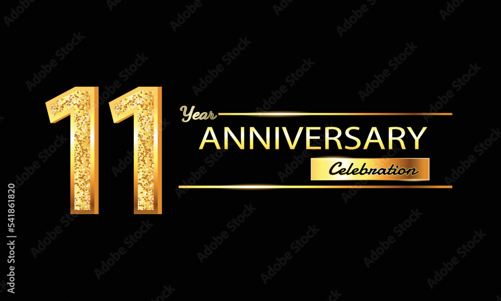 11 Year Anniversary celebration Vector Design. 11th Anniversary ...
