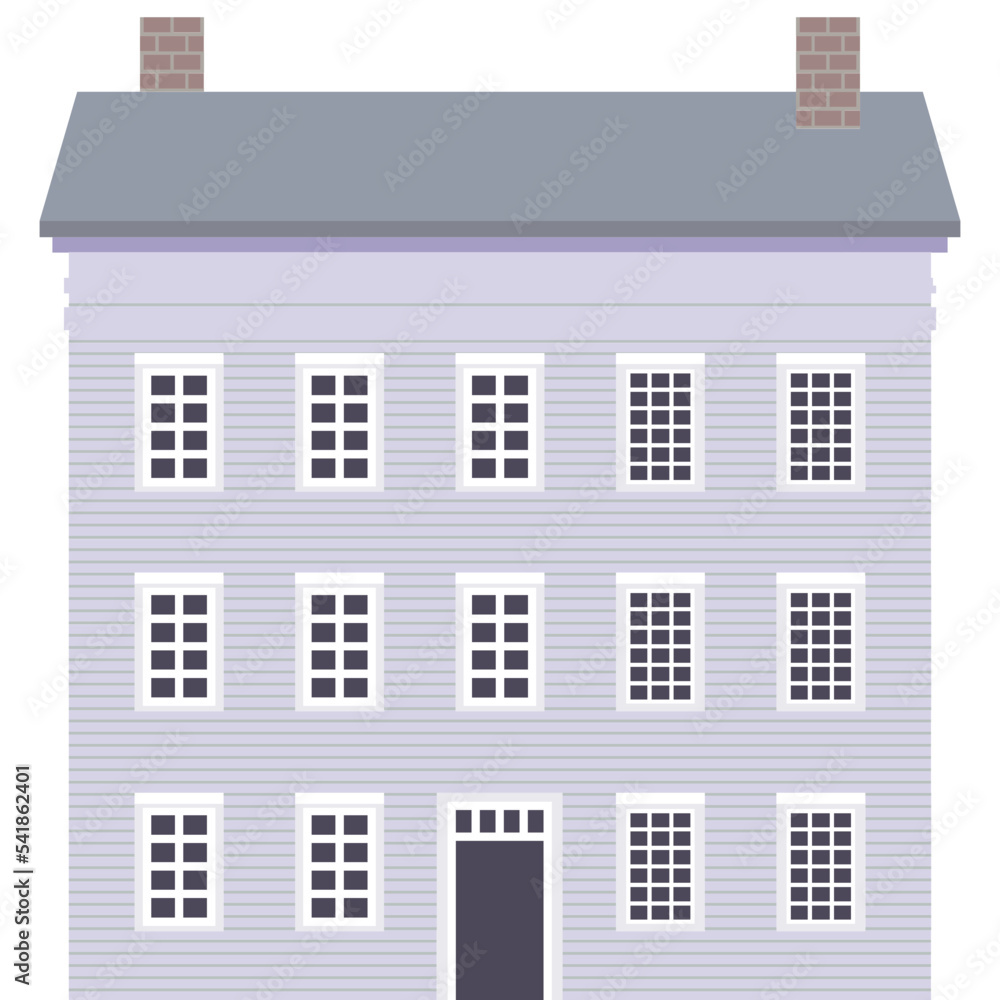 House clip art flat design.Saltbox house style. Stock Vector | Adobe Stock