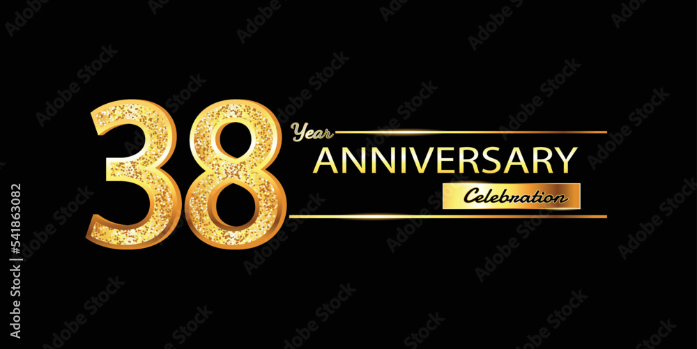 38 Year Anniversary celebration Vector Design. 38th Anniversary ...